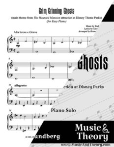Grim Grinning Ghosts (Haunted Mansion) Piano Sheet Music ...